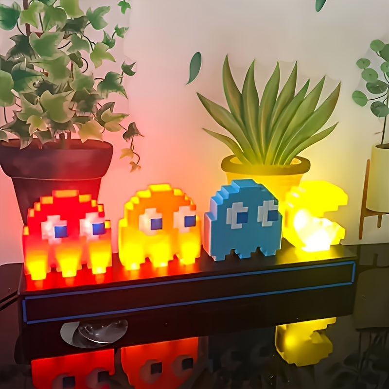 USB-Powered Retro Pac-Man Ghost Desk Lamps with 3 Light Modes - VG8J ...