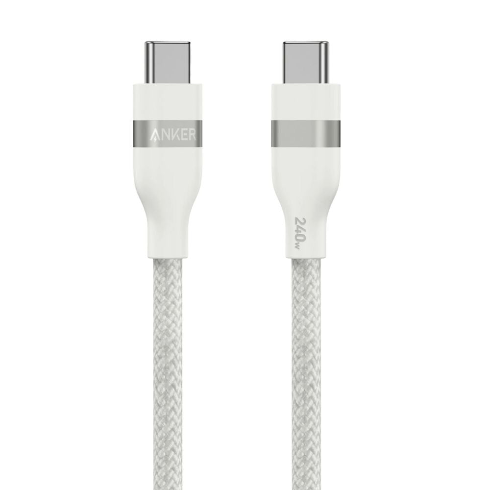 Anker Nano USB-C To USB-C Cable 240W 3Ft Upcycled - Braided White – SOOOQ